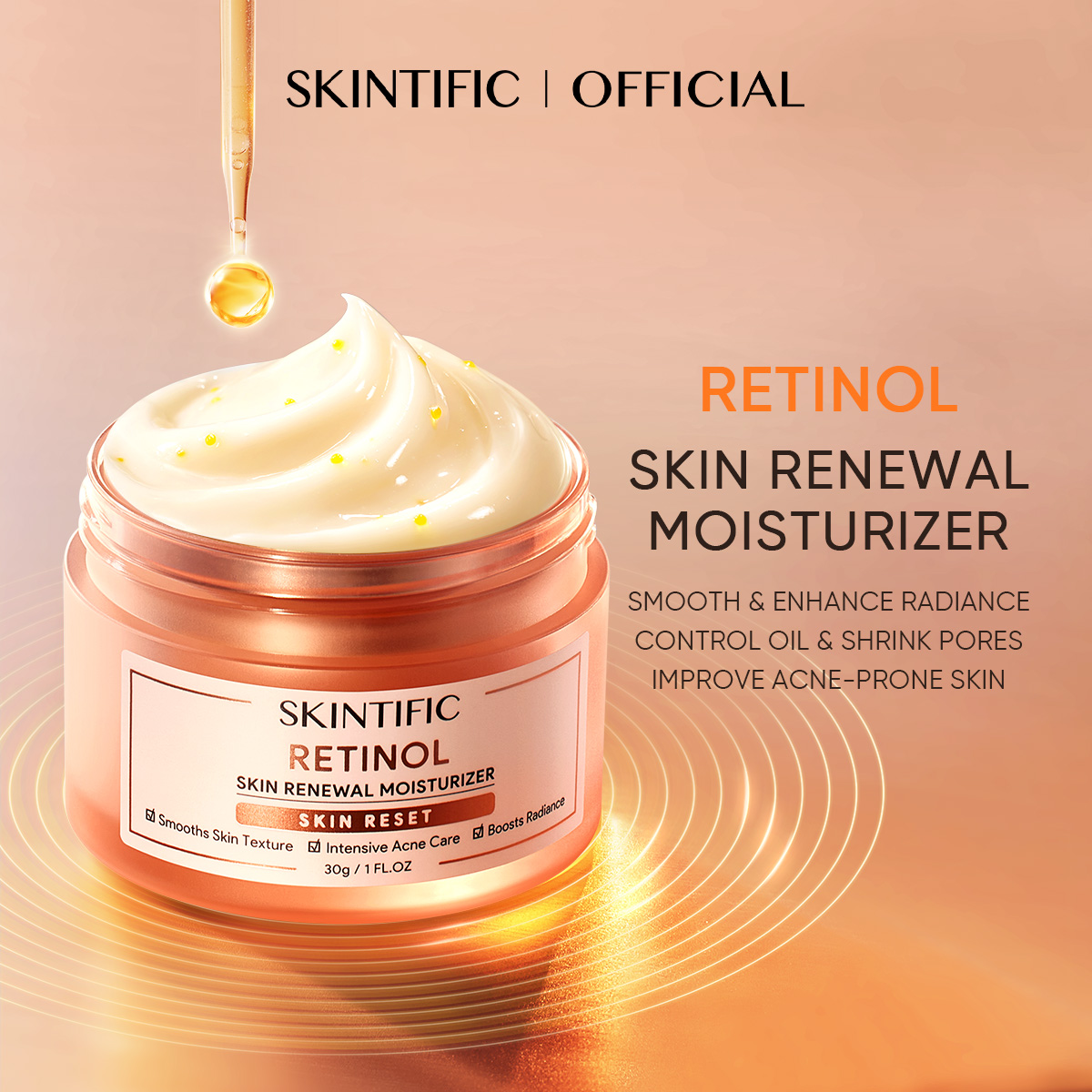 SKINTIFIC Anti-Aging Retinol Set Night Facial care Regeneration Fine ...