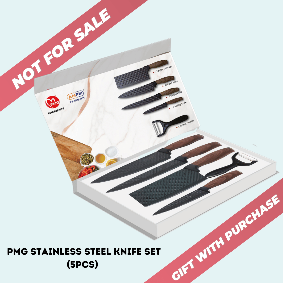 [FREE GIFT - NOT FOR SALE] PMG Stainless Steel Knife Set (5pcs ...