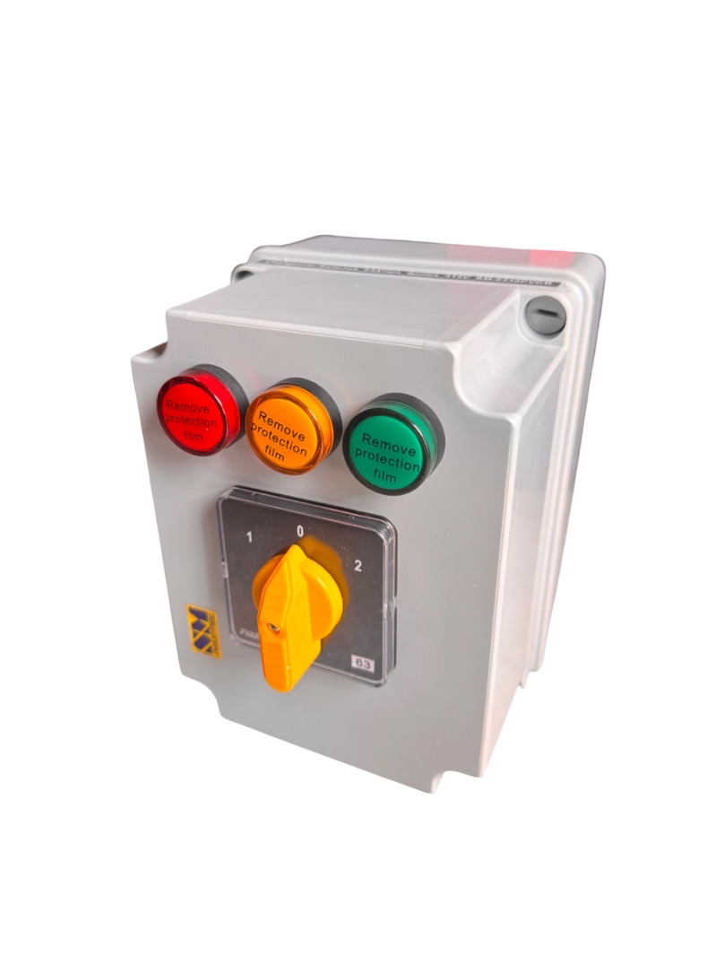 SWISSMEC ｜63A 1phase/3phase Changeover switch in PVC enclosure IP56 ...