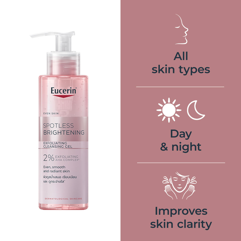 Eucerin Spotless Brightening Exfoliating Cleansing Gel 200 ml/400 ml ...