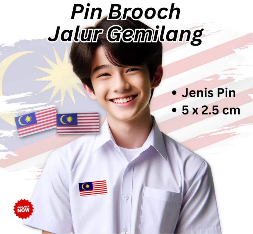 Lencana Jalur Gemilang Saiz Besar – Pin/Magnet Bendera Malaysia untuk ...