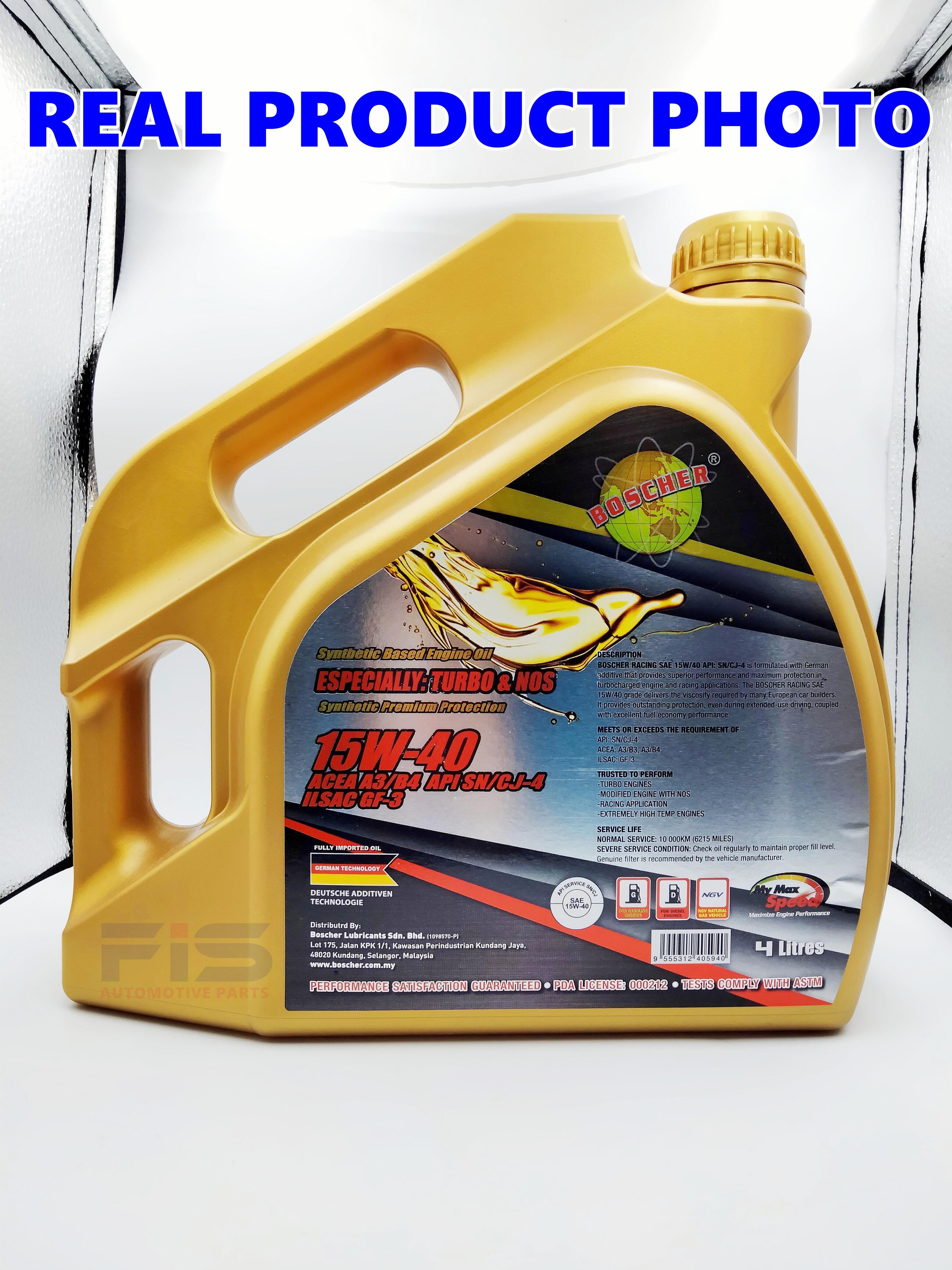 FIS Boscher Engine Oil Synthetic Performance 15W40 Proton Perodua ...
