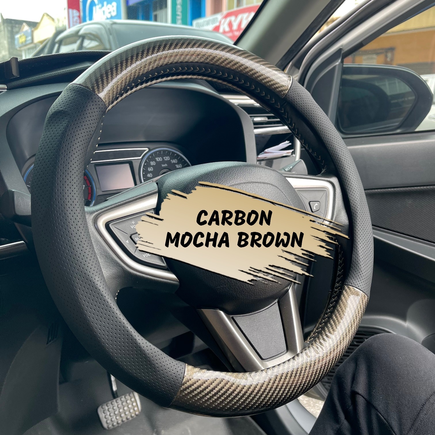 Penutup Stereng Carbon Leather Steering Wheel Cover PERODUA PROTON ...