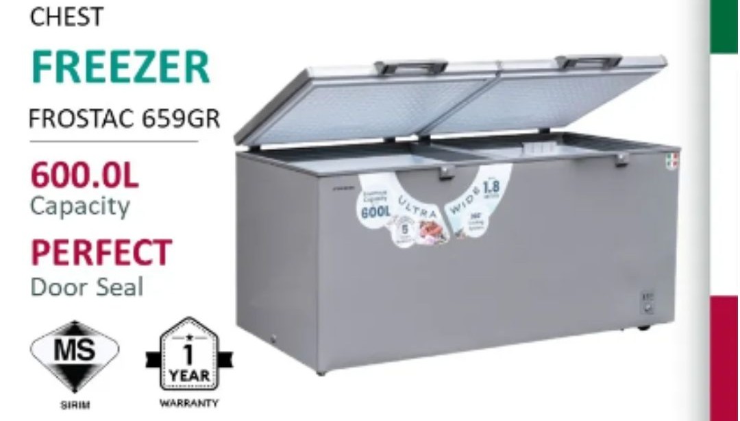 Faber 600L Chest Freezer with Temperature Control Frostac 659GR ...