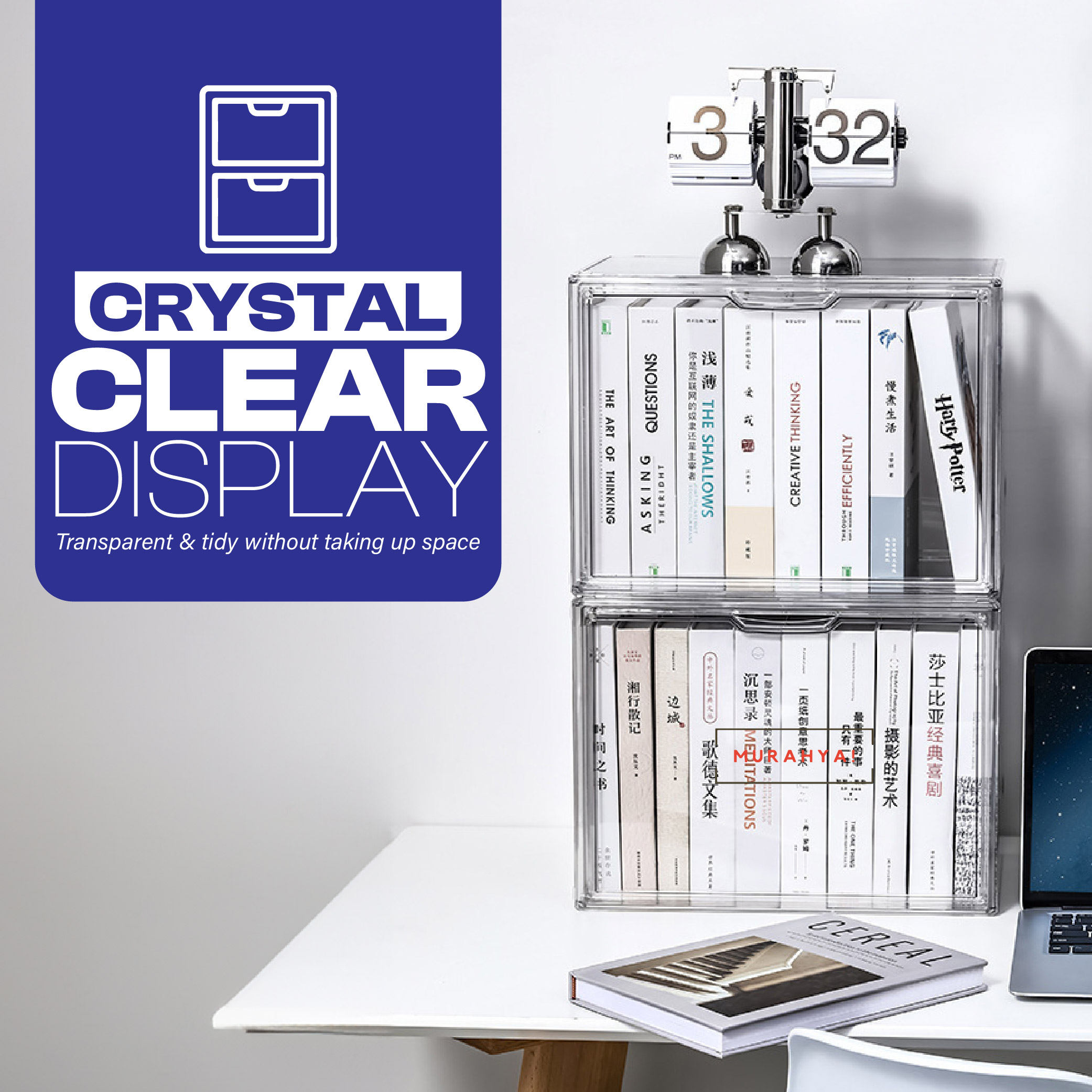 Transparent Storage Box Almari Display Cabinet Acrylic Box Magnetic Box ...