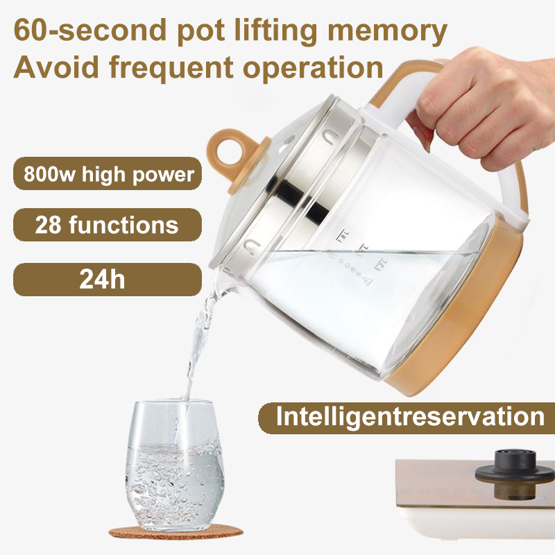 Malaysia 3 plug Multifunction health pot 1.8L Glass electric kettle ...