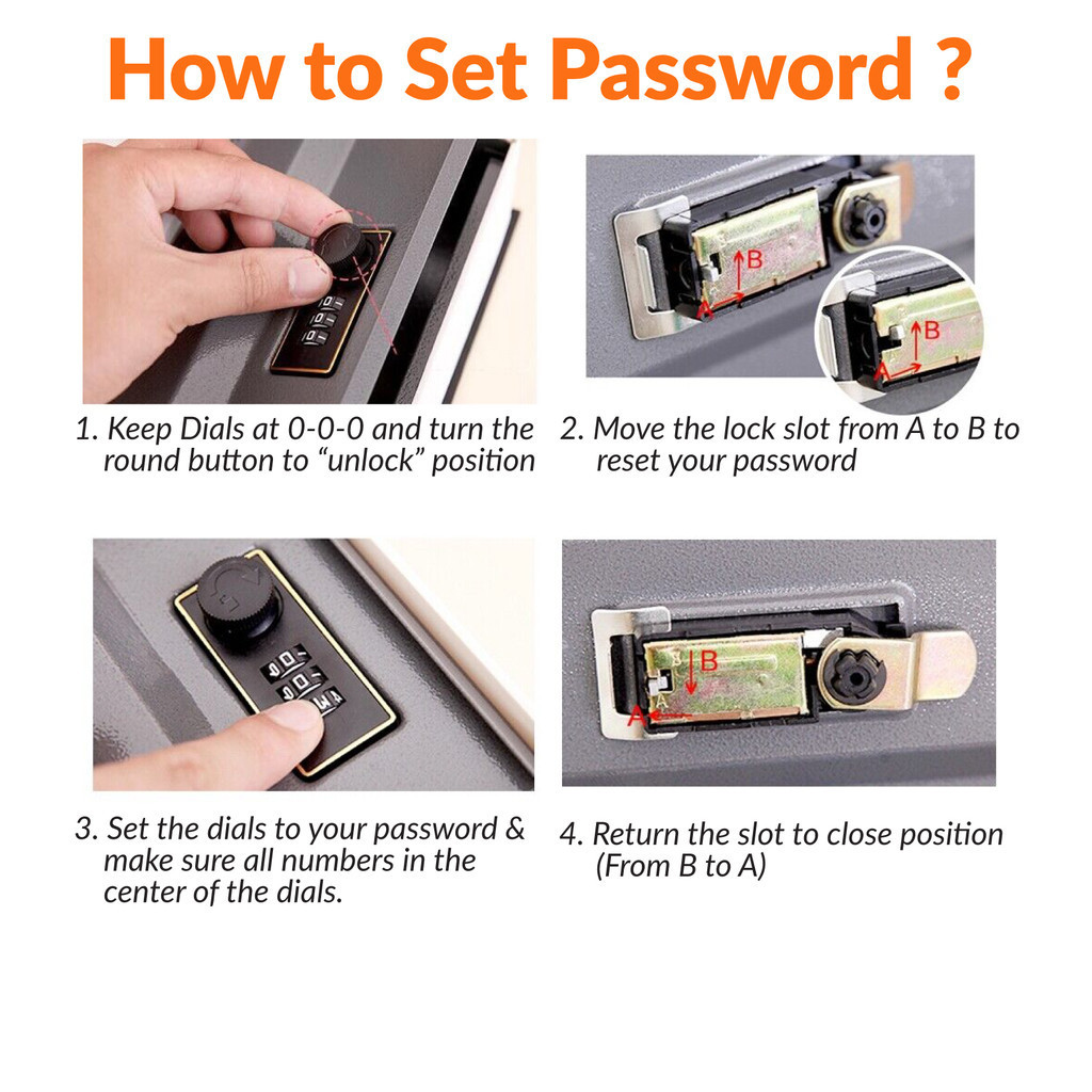 Safety Box Book Safe Passcode Hidden Storage with Lock Money Saving Box ...