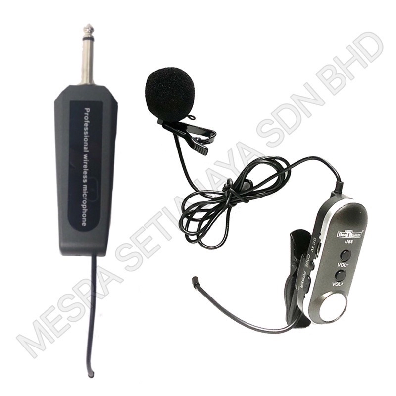 BEETHOMAX MCMC U66SCL Wireless Clip Microphone Cordless Lavalier clip ...