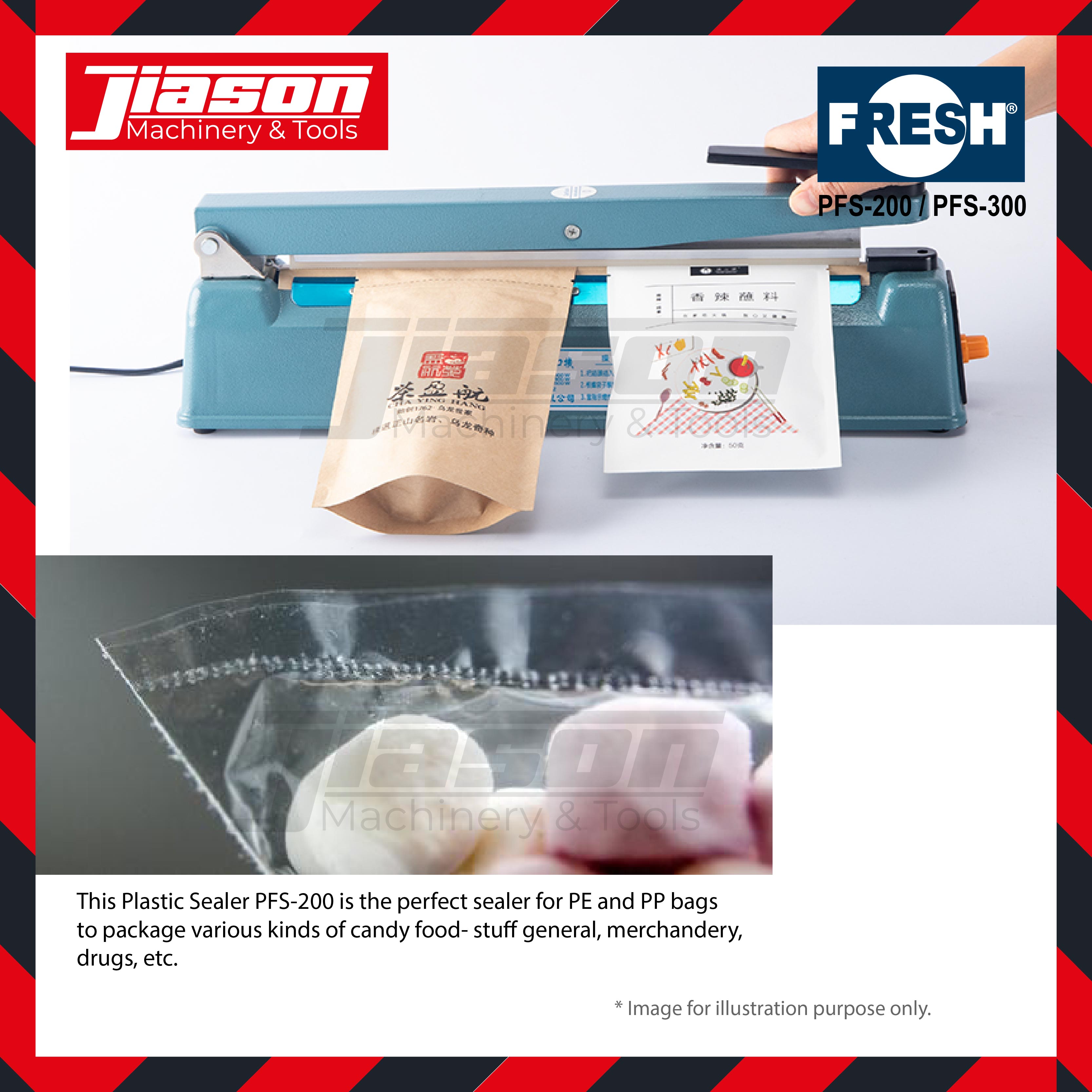 FRESH PFS-200 / PFS-300 200/300MM Manual Impulse Sealer / Impulse ...