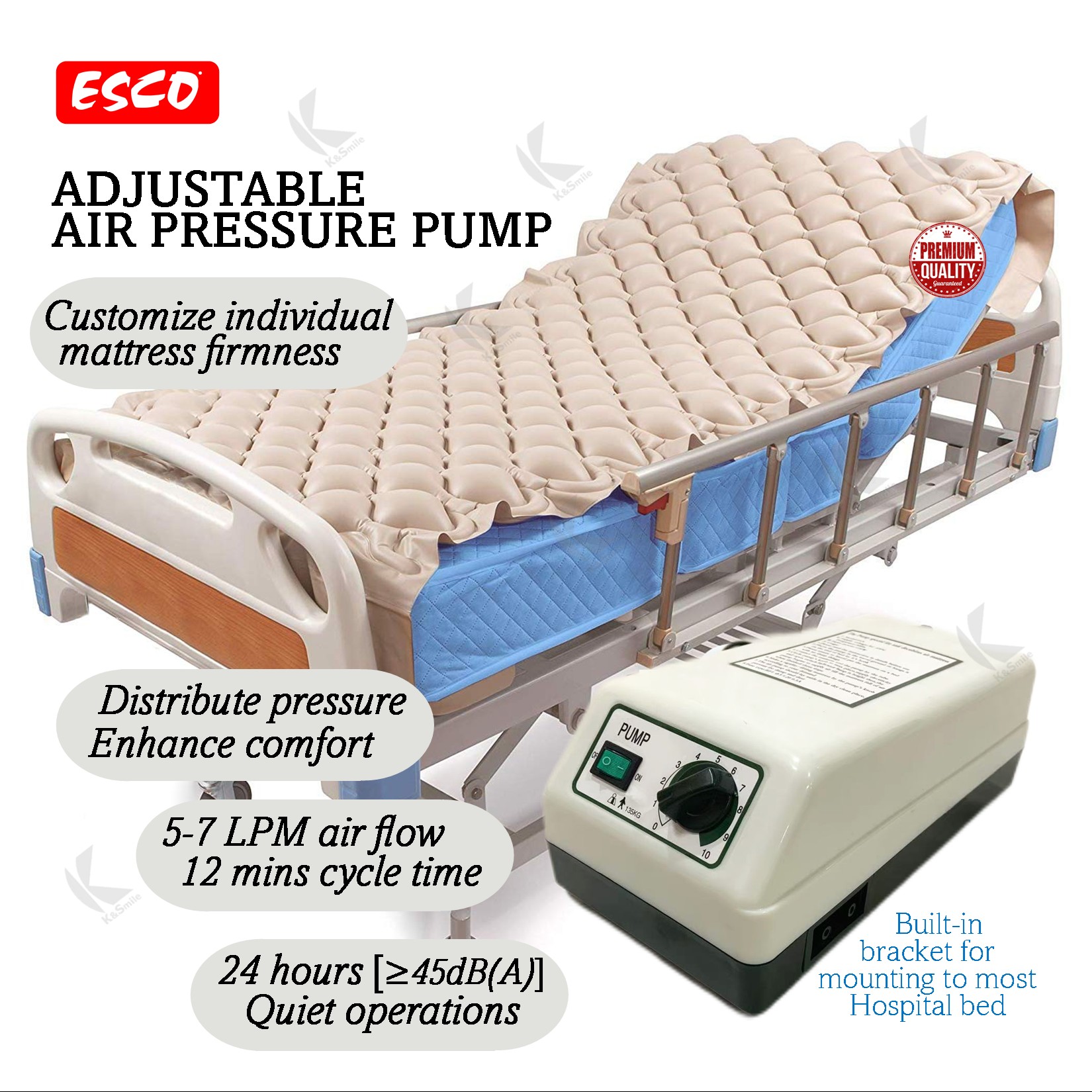 Dixon Bubble Ripple Air Mattress/Tilam Angin Perubatan untuk Pencegahan ...