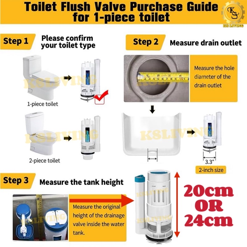 Kim.S Toilet Water Tank Valve Toilet Water Flush Inlet Valve Toilet ...