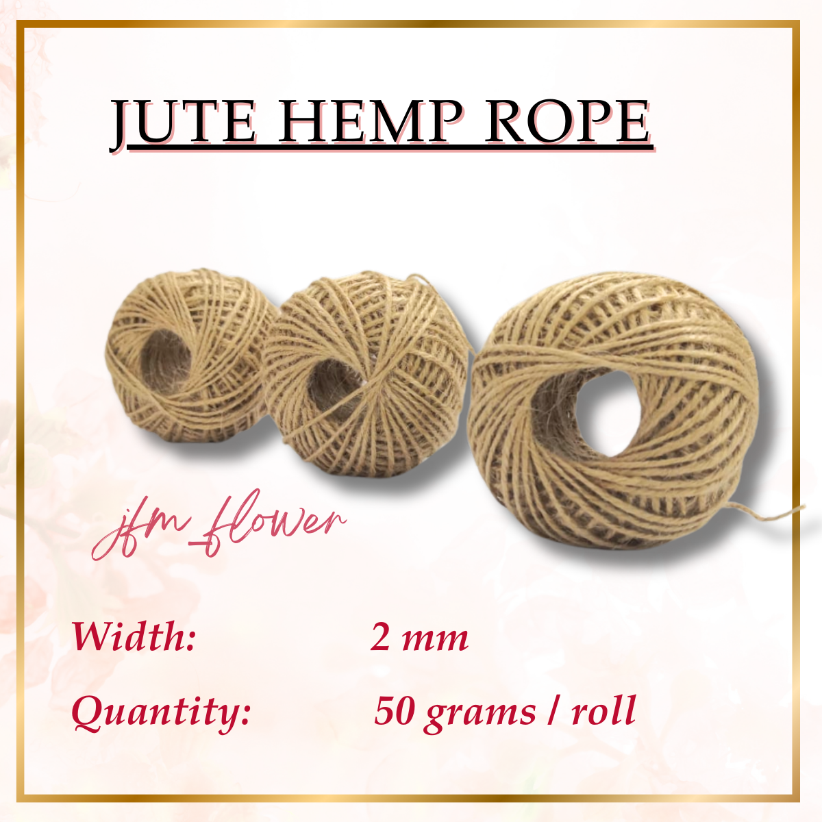 [RM2.80/ROLL] 2mm Brown Hemp Rope/Tali Guni Hemp Jute High Quality ...