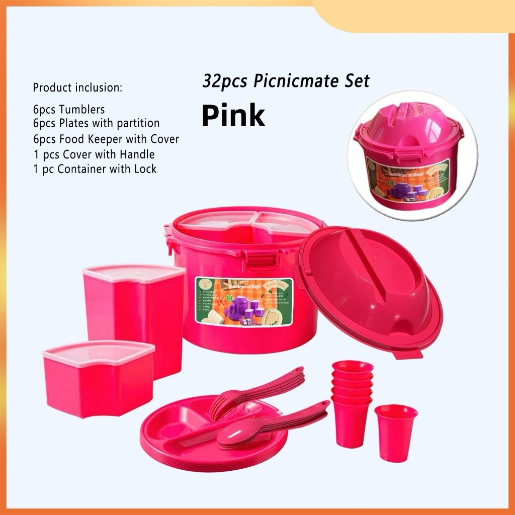 32Pcs Picnic Box Set Picnic tableware camping tableware Picnic Mate Set ...