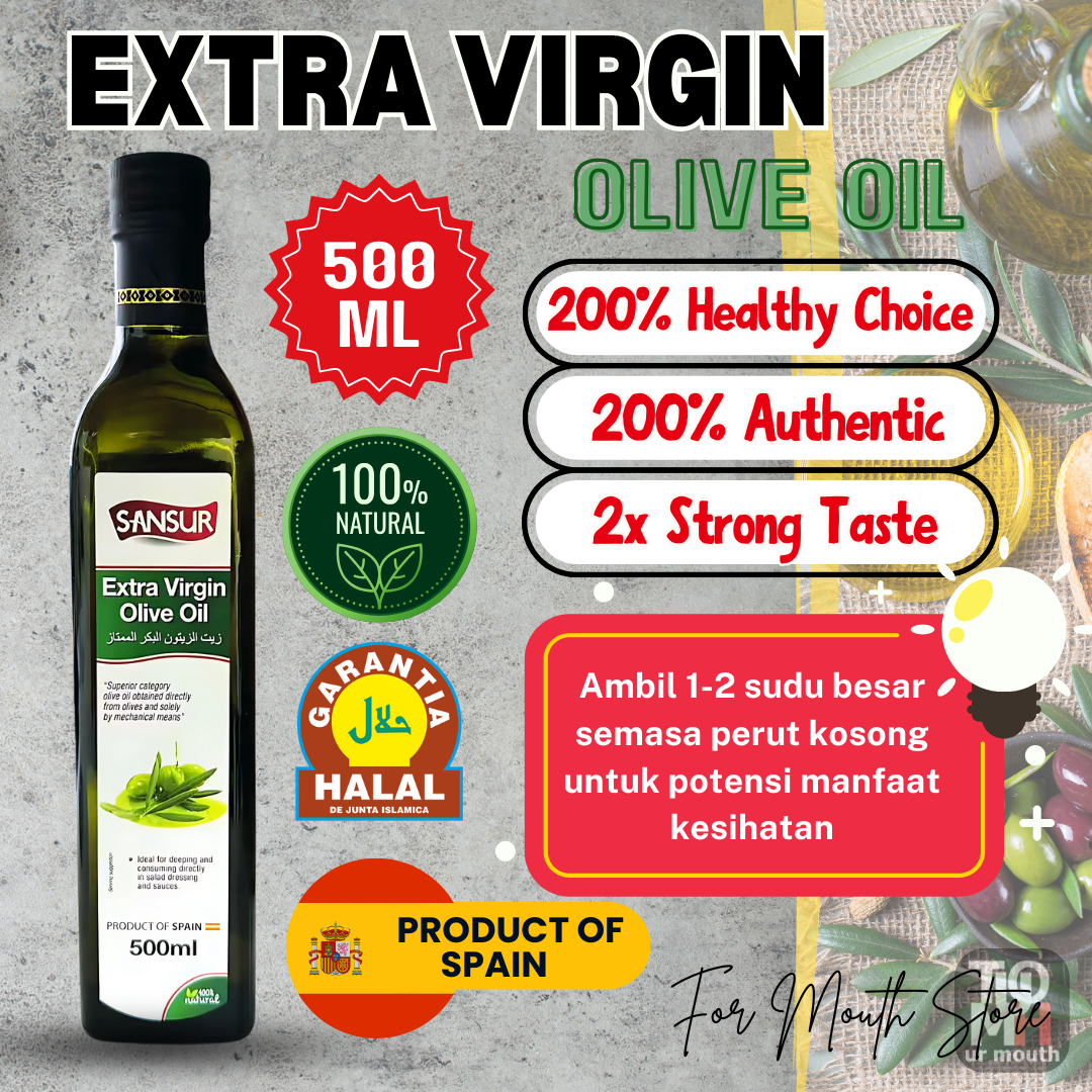 250ML Minyak Zaitun Extra Virgin Olive Oil Minyak Zaitun Original ...