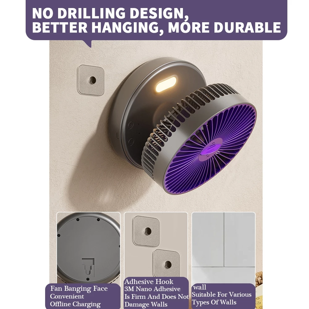 3In1 Multifunctional Mini Folding Fan Intelligent Desktop Air ...