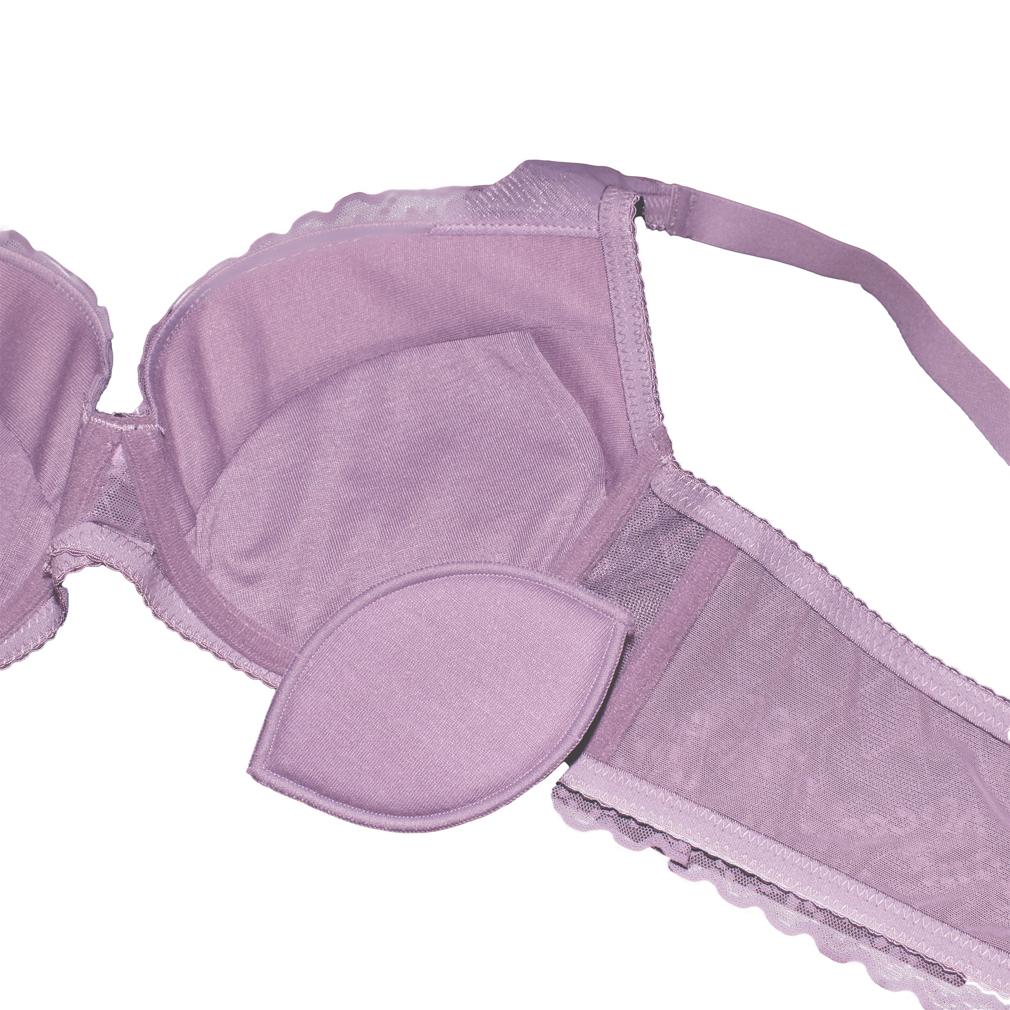 B&C Women Lace Push Up Bra Removable Padding Underwire Breathable Mesh ...