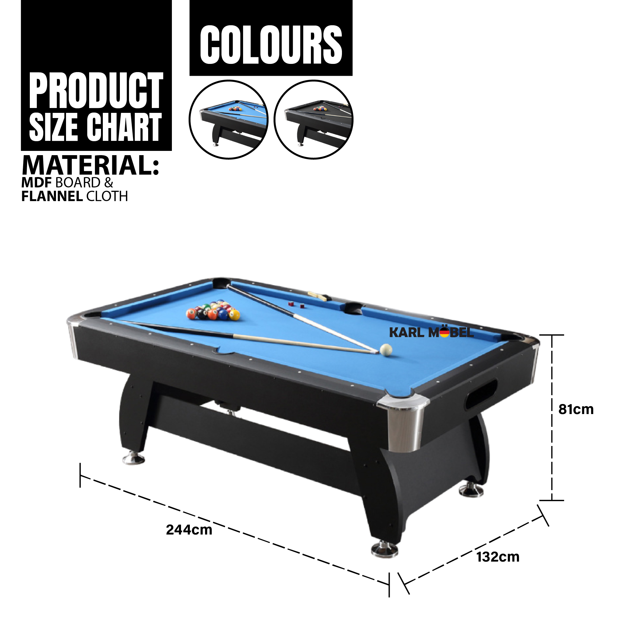 "Pool Table 8ft Meja Pool Snooker Table Adult Full Set Meja American Billiard Table Set Sports ...