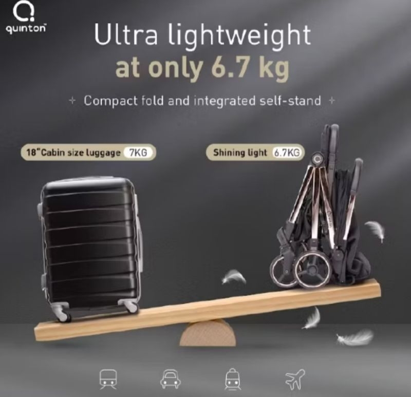 (Upgrade Version)QUINTON LIGHT PLUS /ULTRA LIGHT Fold Stroller (New Born - 22kg) | Shopee Malaysia