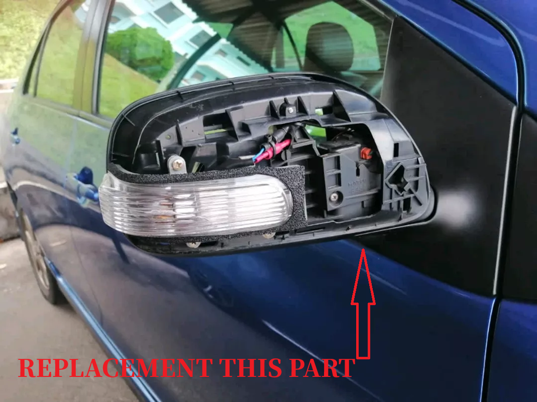 Toyota Vios 2007-2012 NCP93 Side Mirror Cover With Hole LH 87945-06903 ...