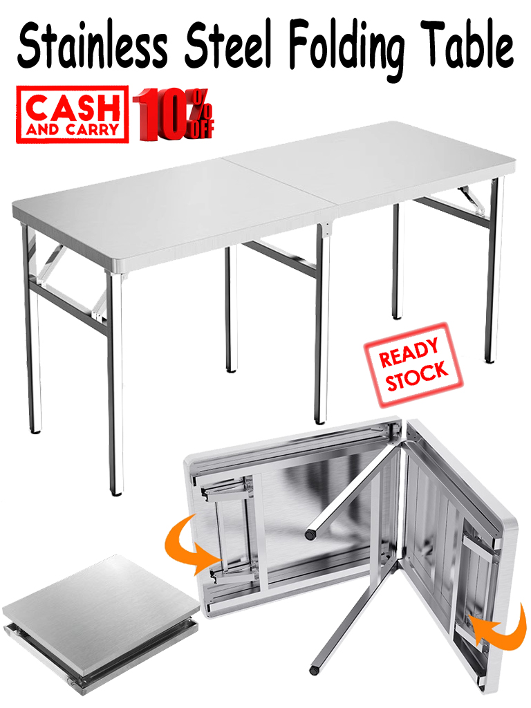 Stainless Steel Folding Table | Shopee Malaysia