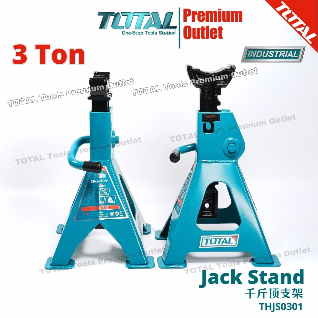 TOTAL Tools 2 ton / 3 ton Jack stand ( Large saddle, more stable ...