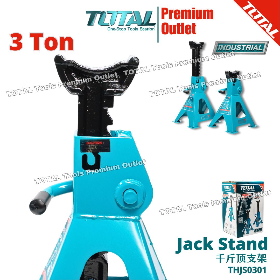 TOTAL Tools 2 ton / 3 ton Jack stand ( Large saddle, more stable ...