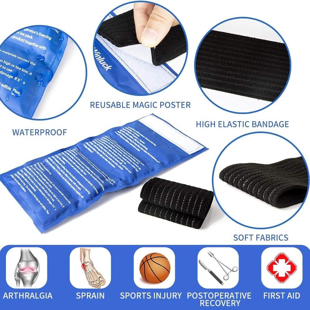 Can Tie Gel Cold Hot Pack Compress Reusable Wearable Ice Pack for ...
