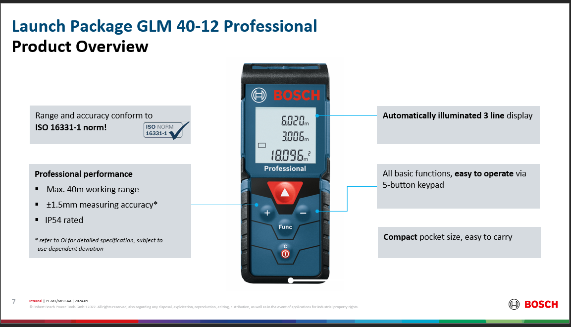 SYK Bosch GLM40 GLM40-12 Laser Measurement Laser Distance Meter Laser ...