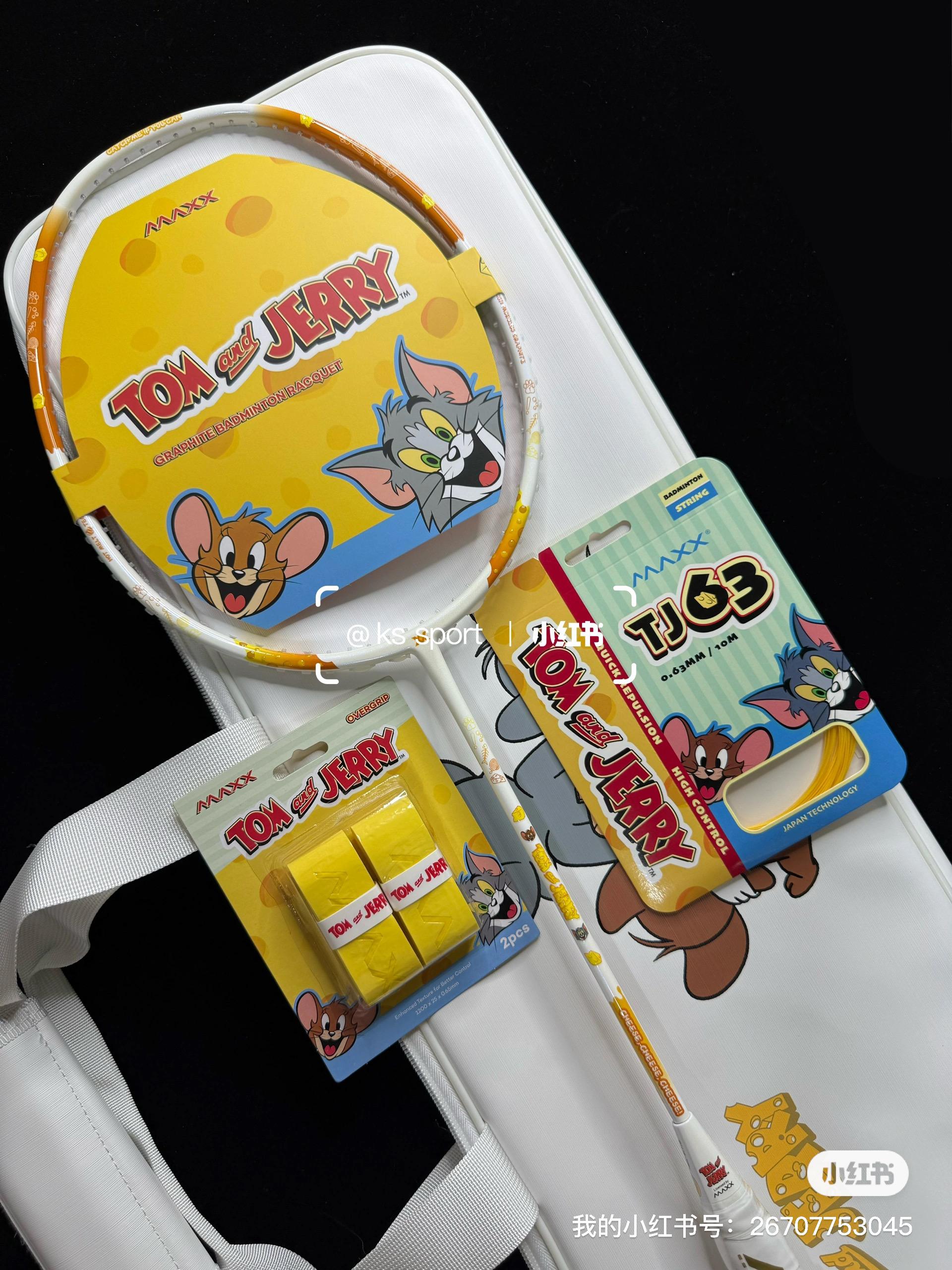 Maxx Tom & Jerry Limited Series Badminton Racket 6U Max 30 lbs Free ...