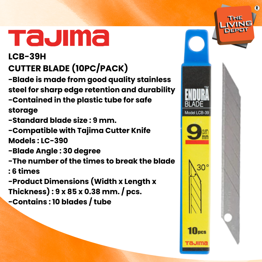 TAJIMA CUTTER BLADE (10PC/PACK) - LCB-39 | Shopee Malaysia