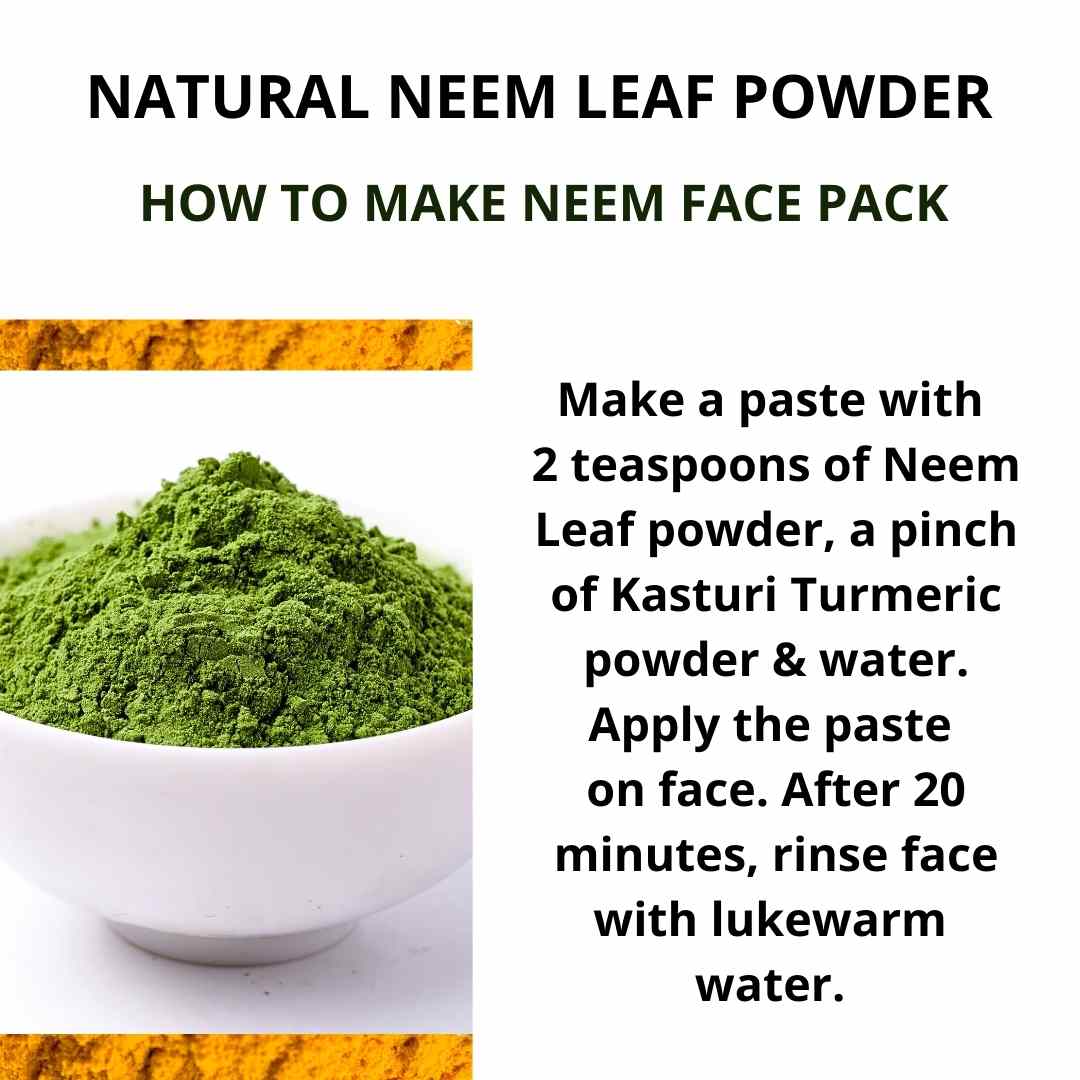 NATURAL NEEM LEAF / LEAVES POWDER 200 GMS (Veppilai Powder, Serbuk Daun ...