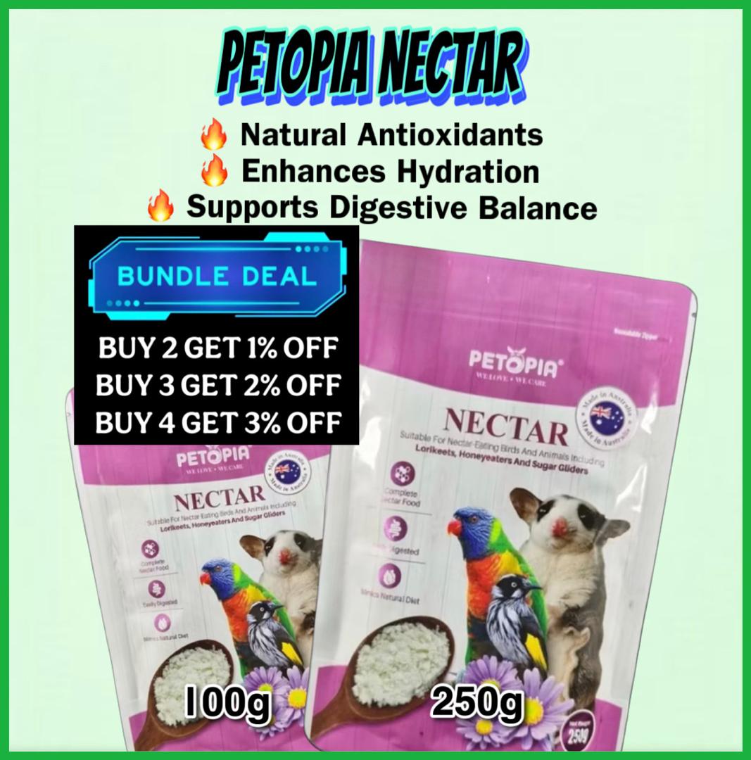 PETOPIA Nectar Sugar Gliders Lorikeets & Honeyeaters Food 100g And 250g ...