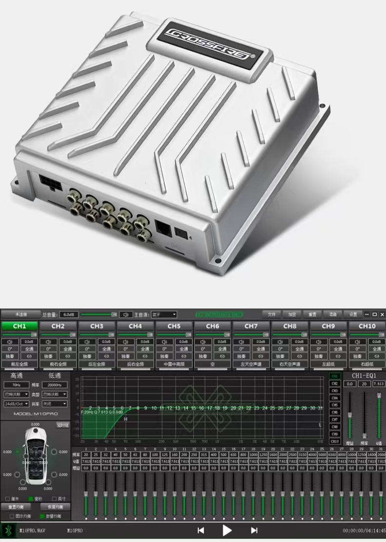 Crossfire CF-M10MAX DSP 8 Channel x 45W RMS Amp | Full Function 10 ...