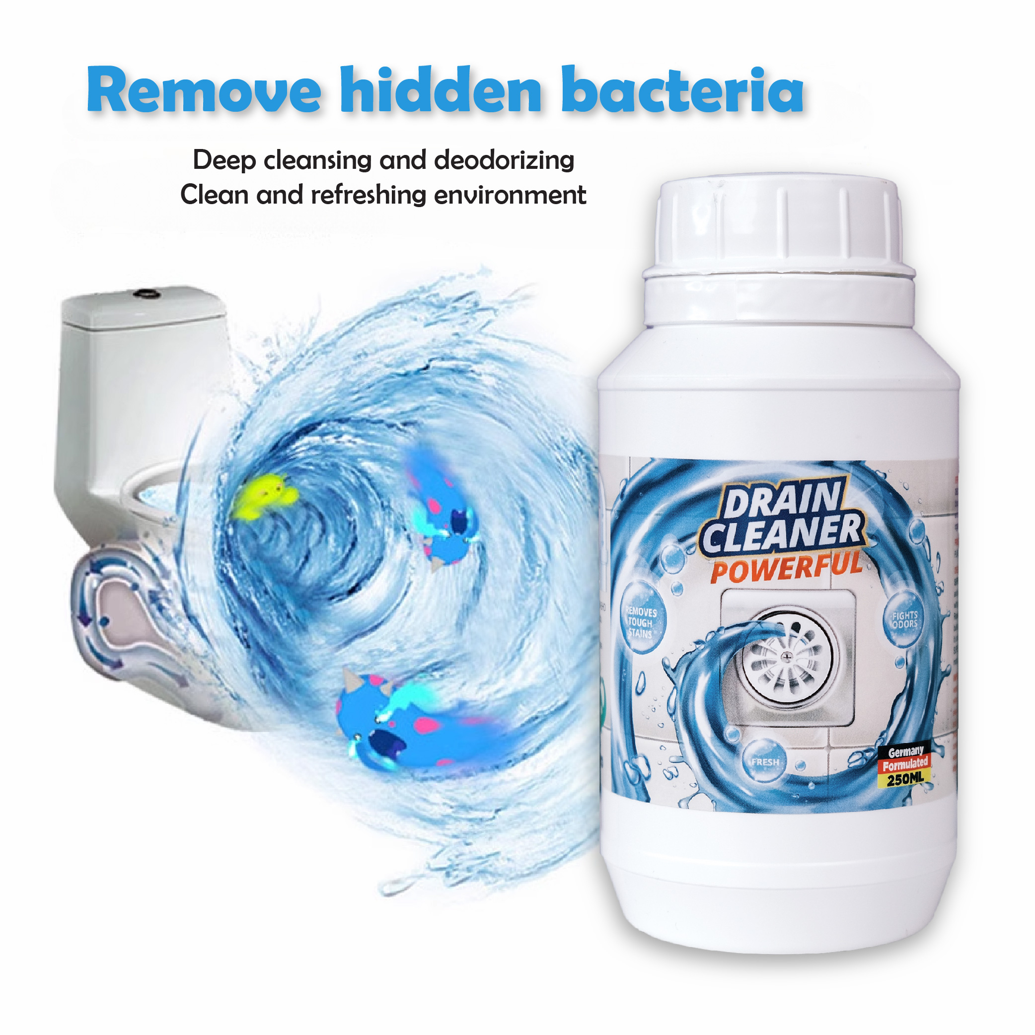 Sink and Drain Clog Remover Clogged Drain Remover Declogger Asid Serbuk ...