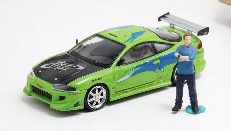 Fast & Speed 1/64 Mitsubishi Eclipse D30 Robocar - Green (The Fast And ...
