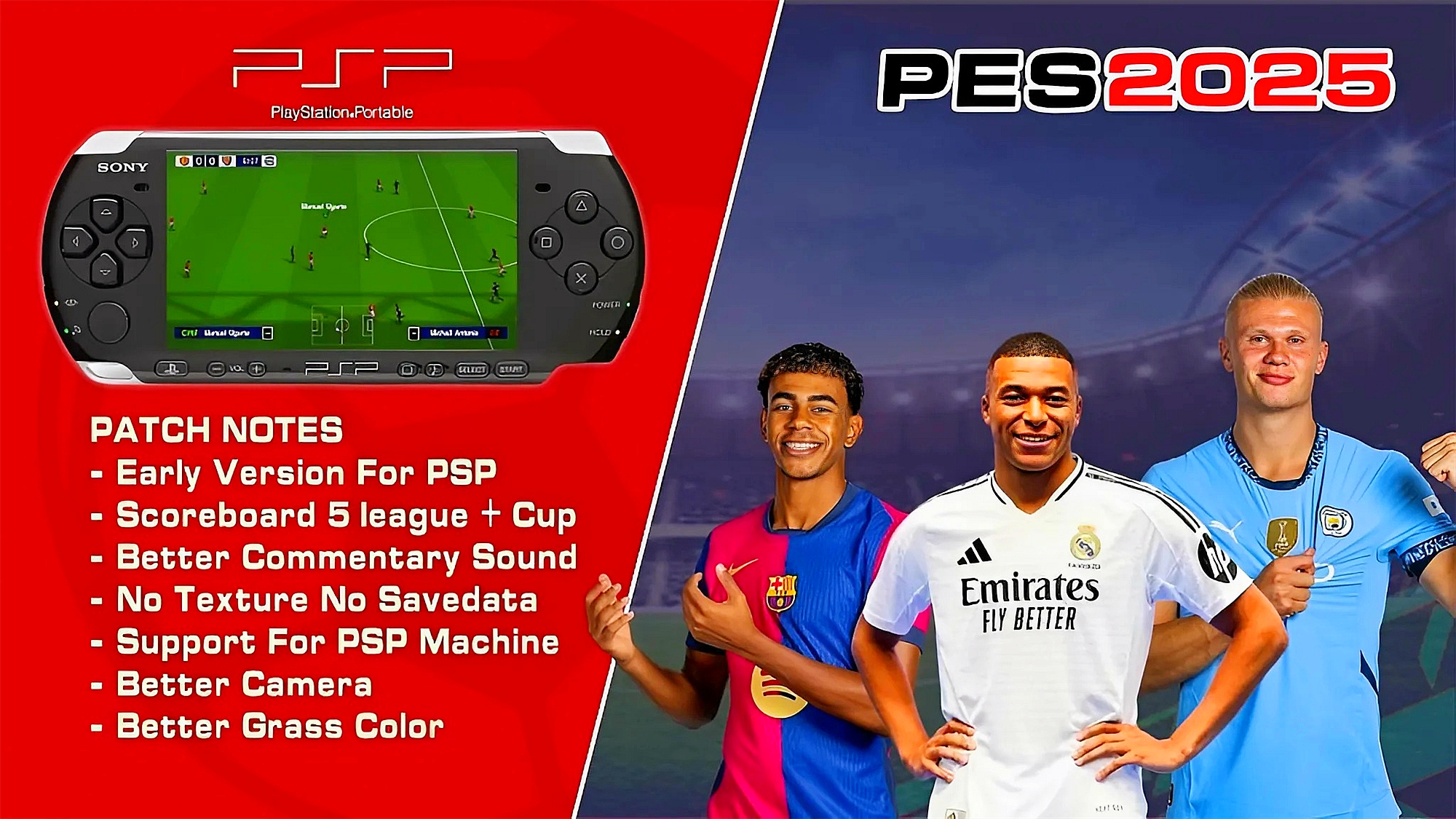 PSP Game ISO / CSO Digital Download - PES2025 PSP & PPSSPP Version ...