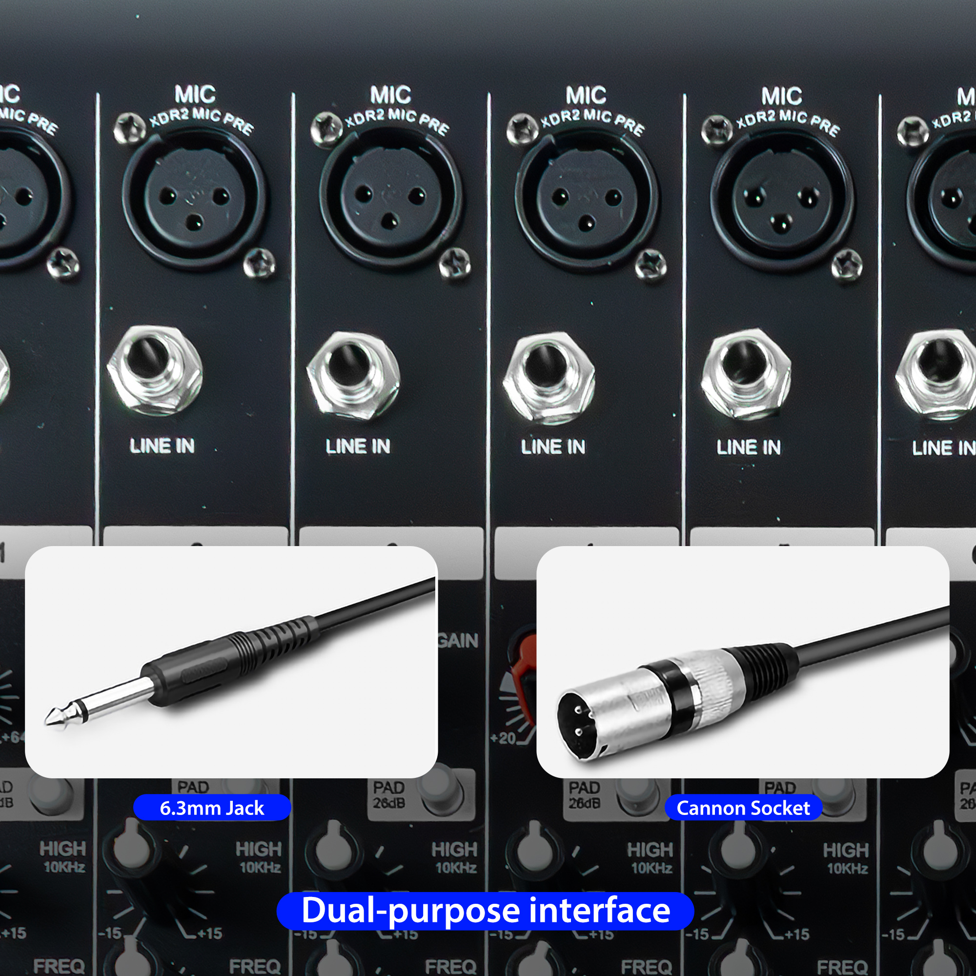 PRONIC 10 Channel Power Mixer 2x1000W With Bluetooth USB Audio ...