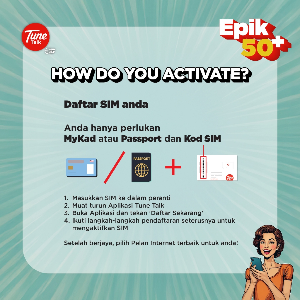 TUNETALK plan epik data besar 5G 350GB | Shopee Malaysia