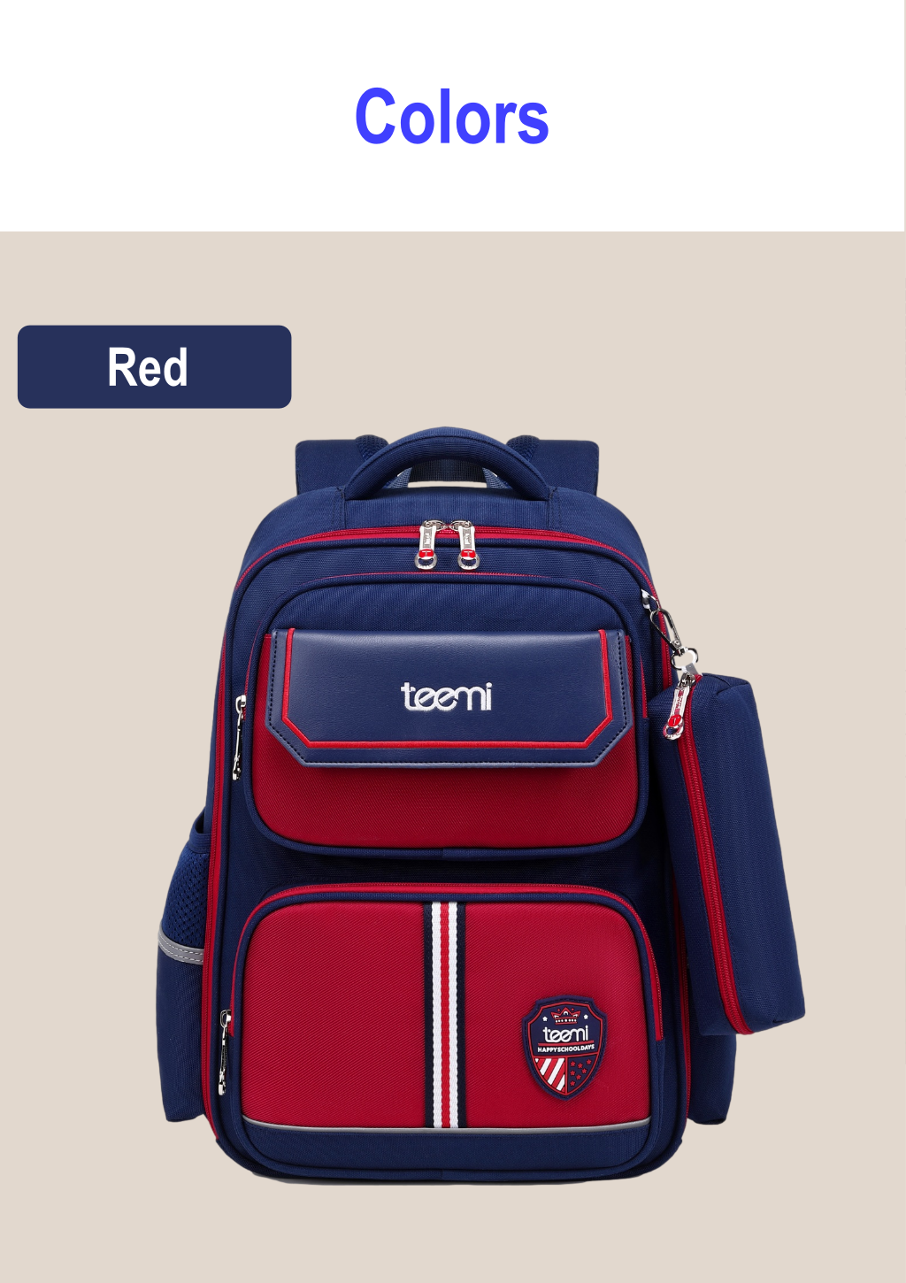 TEEMI PRIME Smactra 43cm Umur 8-12 Beg Sekolah Rendah Kids Orthopedic ...