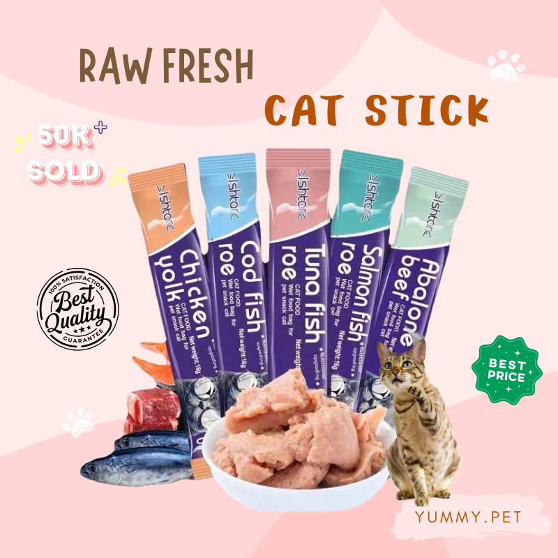 Fresh Raw Meat Stick Premium Cat Food Wet Licking Cat Treats｜Makanan ...