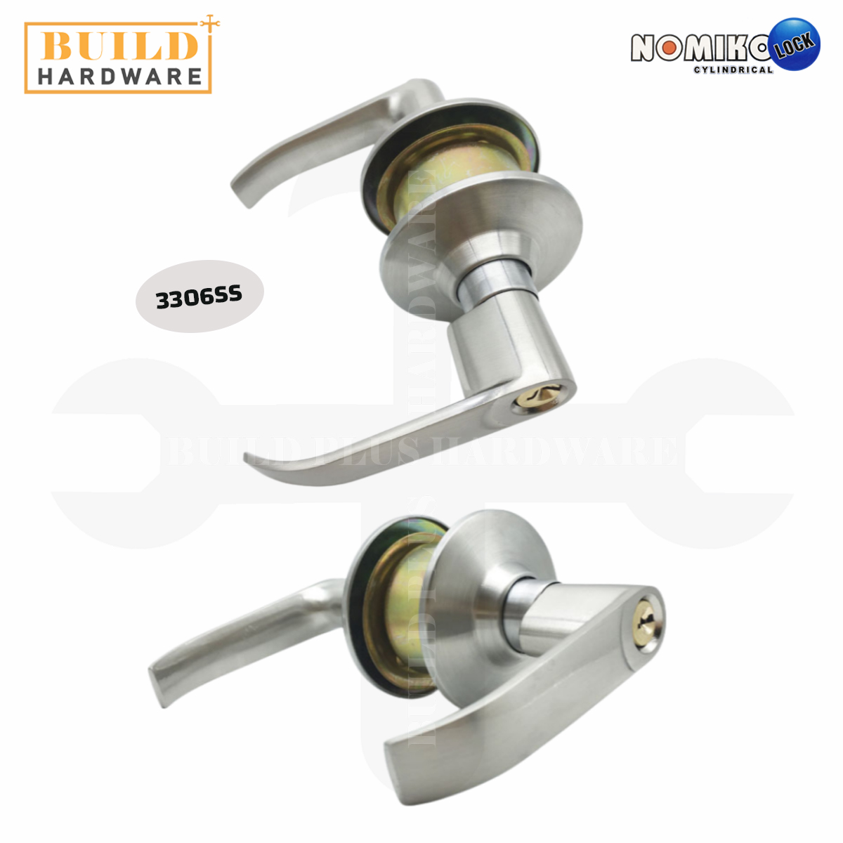 NOMIKO Tubular Lever Cylinder Handle Door Lock 60mm / 70mm Entrance ...