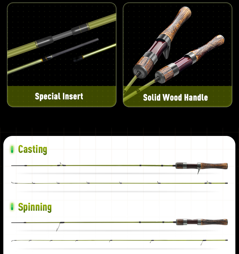 Kingdom STREAM KING Berputar Casting Fishing Rods Karbon 1.39m/1.45m/1 ...