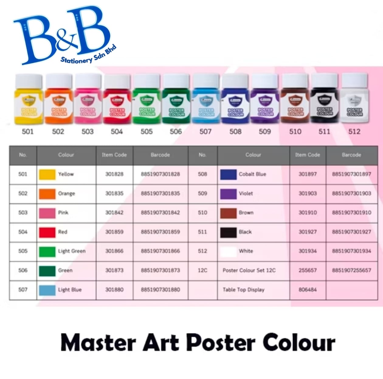 MASTERART 12C POSTER COLOUR 15ML | Shopee Malaysia