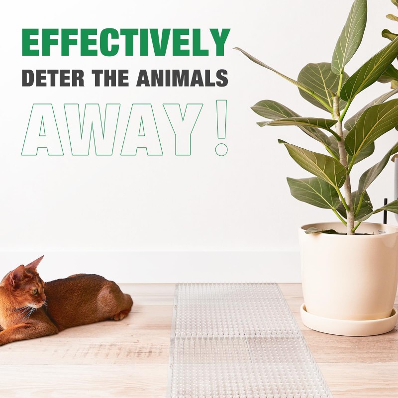 6PC Anti-Cat Thorn Mat Outdoor Indoor Plastic Mats with Spikes Cat ...