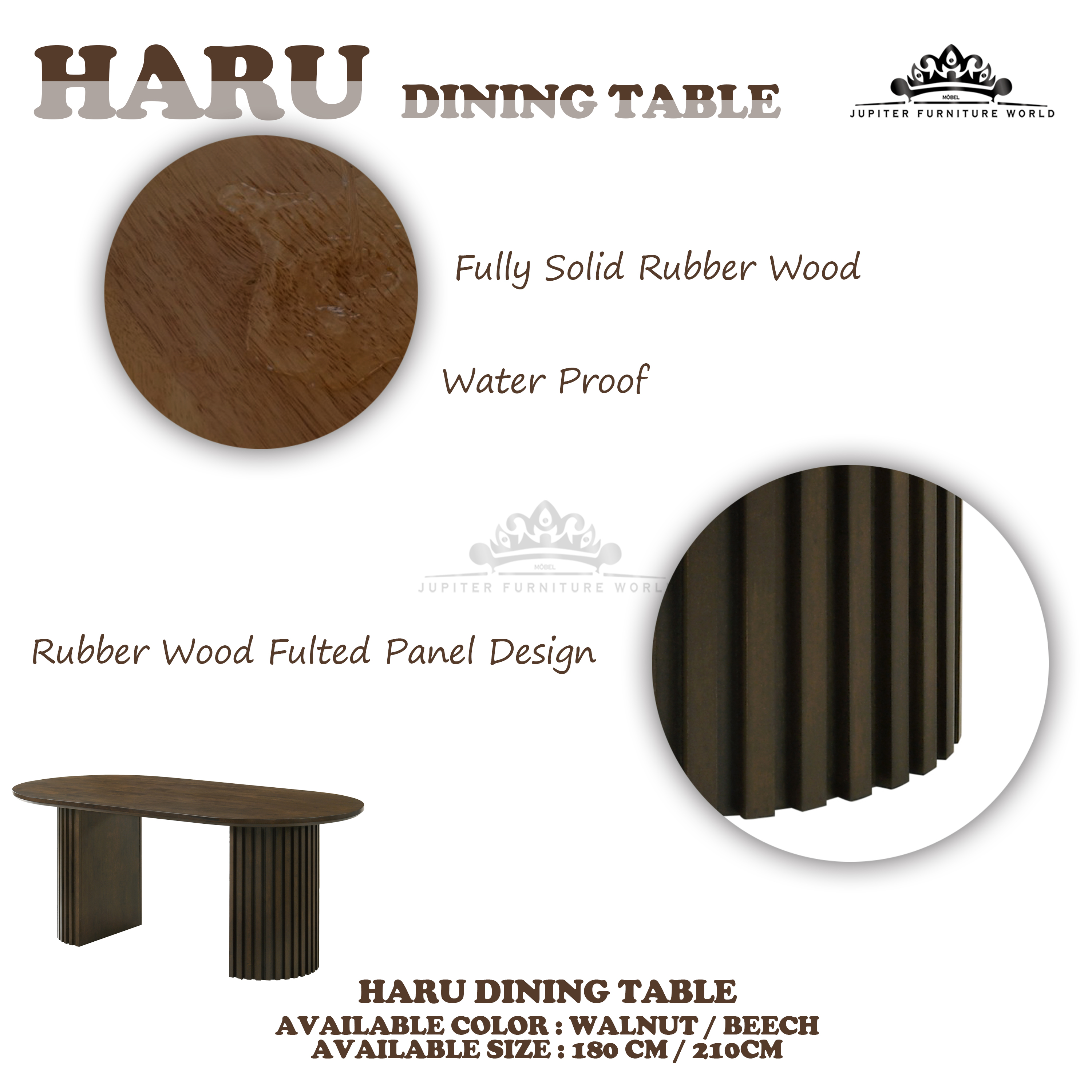 [JFW JESSEN DINING SET]- SOLID WOOD TABLE /MUJI DINING TABLE /MEJA ...