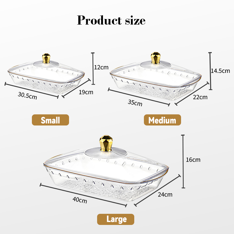 Transparent Buffet Fruits Tray New Food Tray With Cover Buffet Tray Set ...