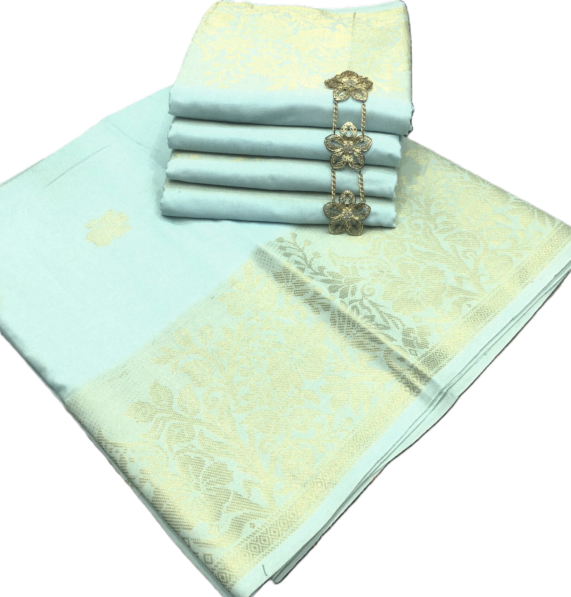 * #BR9A01 * SONGKET BUNGA RAYA SINGLE SIDE BORDER* 9' INCH - 100% TENUN ...