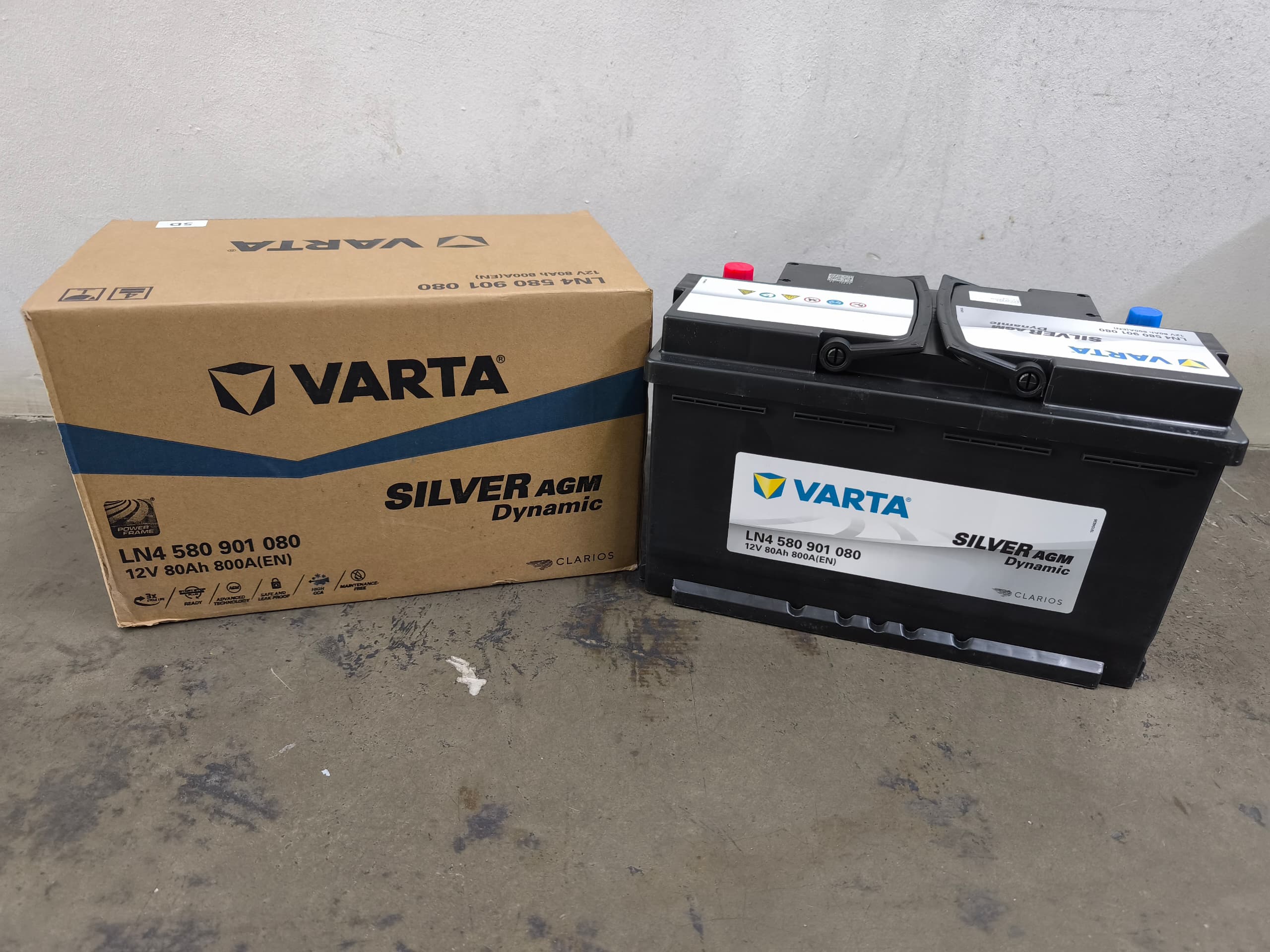 [ Installation Provided ] DIN80L - LN4 Varta Silver Dynamic AGM (Made In Korea) Car Battery ...