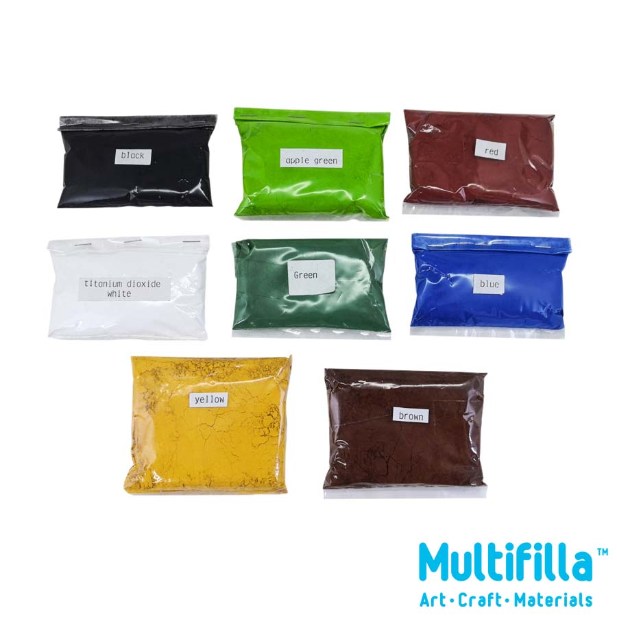 Iron Oxide Assorted Colors - 7c x 45g nominal + 45g TiO2 White ...