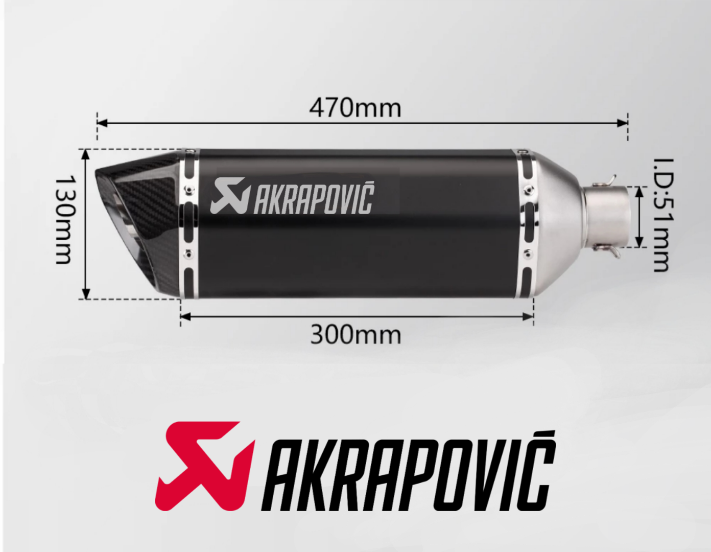 Akrapovic Exhaust ZONTES 368G New Ekzos Tabung Long Muffler Stainless ...